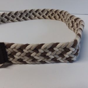 Accessories | 8s Woven Brown Gray White Rope Belt Vintage | Poshmark